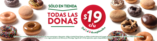 ¡UN FESTÍN DE ALEGRÍA: TODAS LAS DONAS EN $19 PESOS! – Krispy Kreme