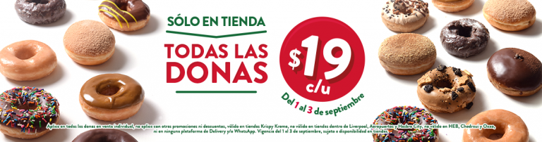¡UN FESTÍN DE ALEGRÍA: TODAS LAS DONAS EN $19 PESOS! – Krispy Kreme