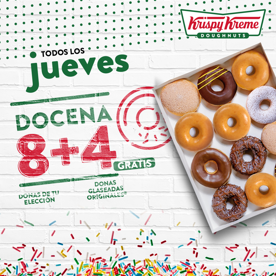 LOS JUEVES SON DE DOCENA 8+4 EN KRISPY KREME – Krispy Kreme