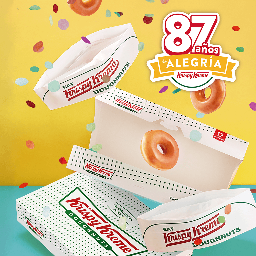 CELEBRA CON NOSOTROS 87 AÑOS DE LLEVAR ALEGRÍA CON LAS DONAS MÁS ORIGINALES – Krispy Kreme