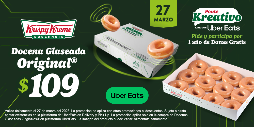 PONTE KREATIVO Y GANA CON DONAS UBER EATS 2025 – Krispy Kreme